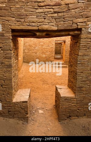 T-shaped doorway in Pueblo Bonito, Chaco Culture National Historical ...
