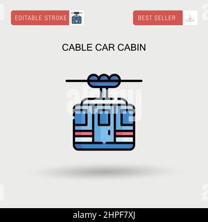 Cable-car-cabin-1 Simple vector icon. Modern, simple flat vector ...