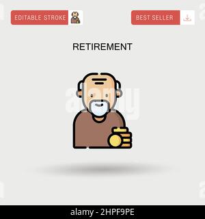Retired people concept icon Stock Vector Image & Art - Alamy