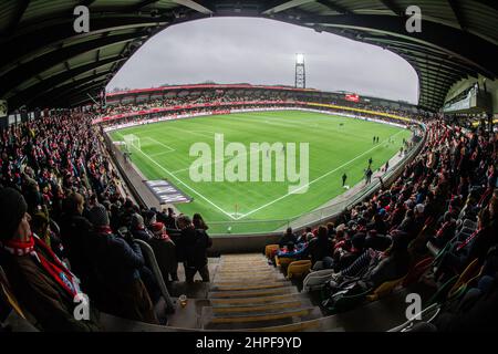 Silkeborg, Denmark. 20th Feb, 2022. Head coach Peter Sorensen of Vejle ...