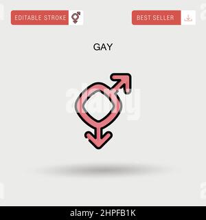Gay Simple vector icon Stock Vector Image & Art - Alamy