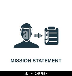 Mission Statement icon. Monochrome simple icon for templates, web ...