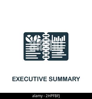 Executive Summary icon. Monochrome simple icon for templates, web ...