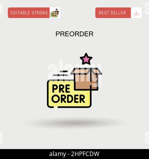 pre order vector icon isolated on transparent background, pre order ...