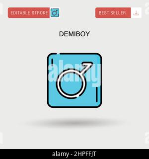 Demiboy Simple vector icon Stock Vector Image & Art - Alamy