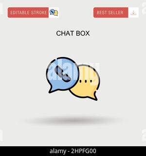 Chat Box Simple vector icon. Illustration symbol design template for ...