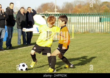 Boys football match between Cleeve Colts U8 and Churchdown Panthers U8 ...