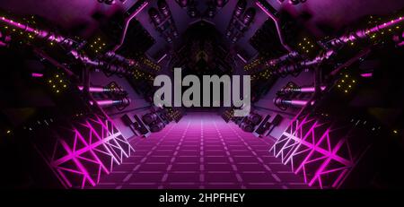 Artificial Intelligence Engine Room Laboratory Awesome Dark Blue Colors ...