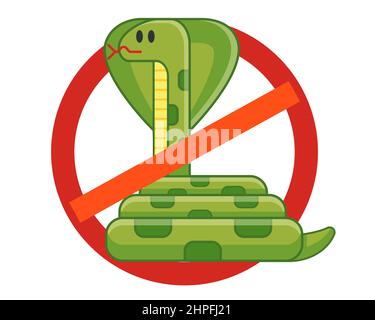 Stop Snake. Ban serpent. Red prohibitory road sign Stock Vector Image ...