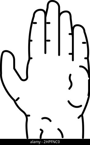 scleroderma skin disease line icon vector illustration Stock Vector ...