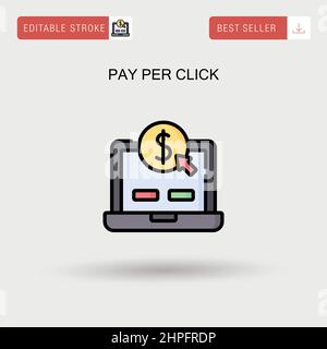 Pay per click Simple vector icon. Illustration symbol design template ...