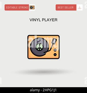 vinyl player retro music style poster Stock Vector Image & Art - Alamy