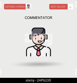 Commentator vector icon. Modern vector illustration concepts. Easy to ...