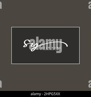 SY Letter Signature Logo Template elegant design logo Sign Symbol ...