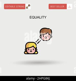 Equality Simple vector icon. Illustration symbol design template for ...