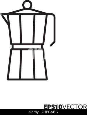 Moka coffee pot. Vector illustration Stock Vector Image & Art - Alamy