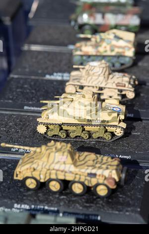 Italy, Lombardy, Flea Market, Model Tank Stock Photo - Alamy