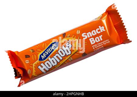 McVities hobnobs snack bar biscuit milk chocolate & Golden Syrup ...