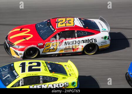 NASCAR Drivers Bubba Wallace and Ryan Blaney share a hug after Wallace ...