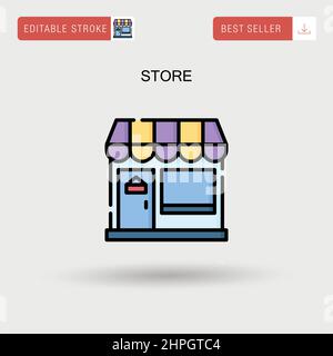 Store Simple vector icon Stock Vector Image & Art - Alamy