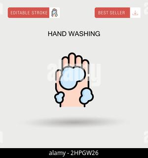 Hand washing Simple vector icon. Illustration symbol design template ...