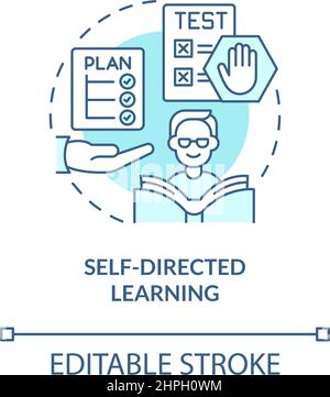 Self-directed learning turquoise concept icon Stock Vector Image & Art ...