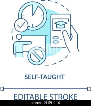 Self taught education concept icon Stock Vector Image & Art - Alamy