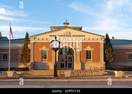 Peru, Illinois - United States - February 20th, 2022: The Peru City ...