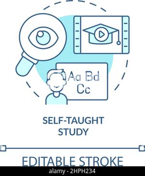 Self taught study concept icon Stock Vector Image & Art - Alamy