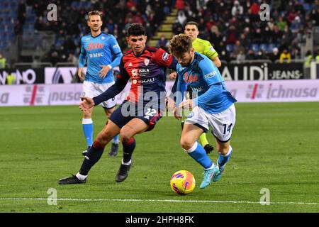 Cagliari, Italy. 21st Feb, 2022. Galvao Joao Pedro of Cagliari Calcio ...