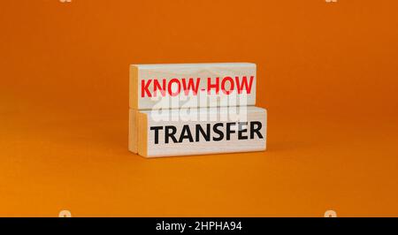 Know-how transfer symbol. Concept words Know-how transfer on wooden ...