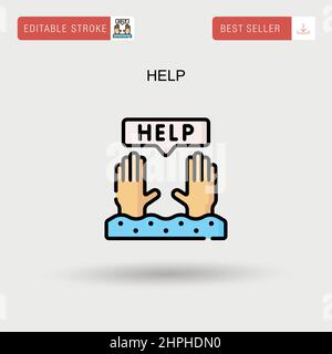 Help Simple vector icon Stock Vector Image & Art - Alamy
