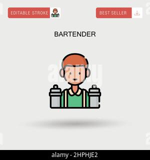Bartender bottle drink icon, simple style Stock Vector Image & Art - Alamy