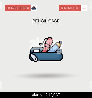 Pencil-case Simple vector icon Stock Vector Image & Art - Alamy