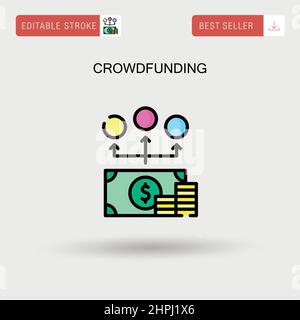 Crowdfunding Simple vector icon Stock Vector Image & Art - Alamy