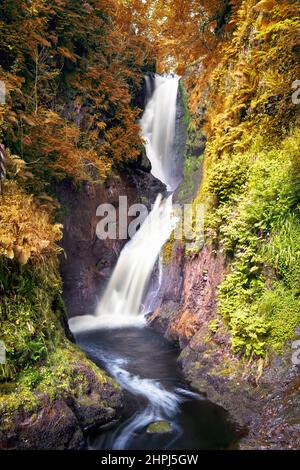 Waterfall in Glenariff National Forest Park Stock Photo - Alamy
