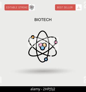 Biotech and Chemistry icon. Chemical Molecule Compound vector concept ...