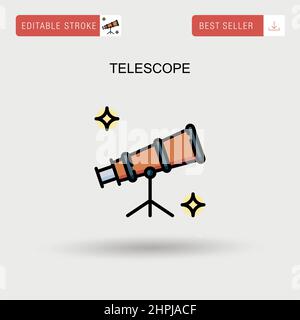 Telescope Simple vector icon Stock Vector Image & Art - Alamy