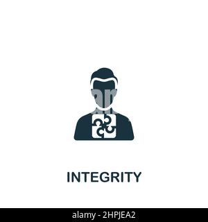 Integrity icon. Monochrome simple icon for templates, web design and ...