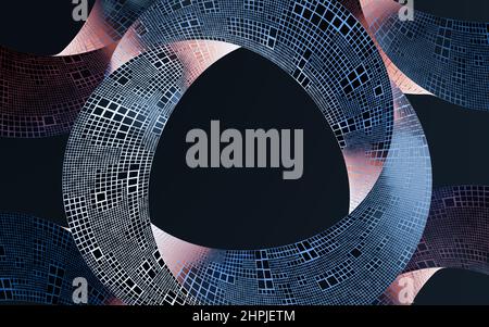 Dark metal Mobius Strip, 3d rendering. Computer digital drawing Stock ...