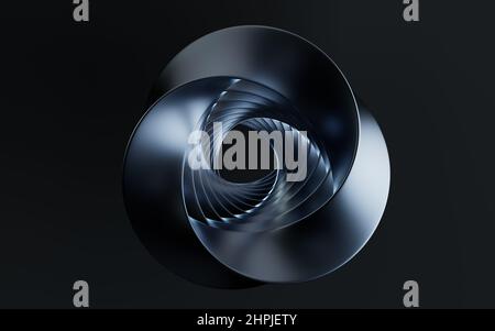 Dark metal Mobius Strip, 3d rendering. Computer digital drawing Stock ...
