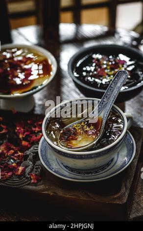 Close-up of snack ice powder in Chengdu, Sichuan, China Stock Photo - Alamy