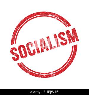 SOCIALISM text written on red round vintage rubber stamp Stock Photo ...