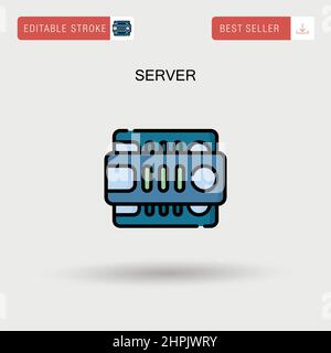Ai server rack icon. Simple illustration of ai server rack vector icon ...