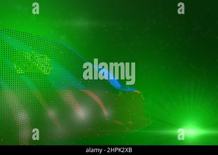 nice labor day flag 3d illustration - two Bangladesh flags hanging on ...