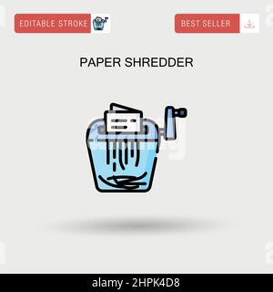 Safety shredder icon. Simple illustration of safety shredder vector ...