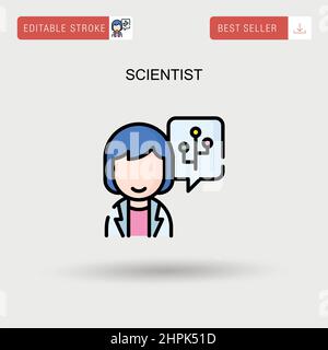 Scientist-3 Simple vector icon Stock Vector Image & Art - Alamy