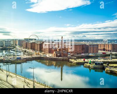 Aerial image of Liverpool docks Stock Photo - Alamy