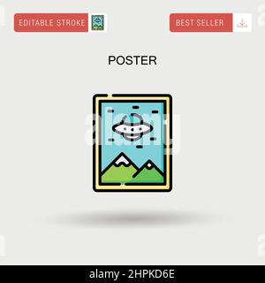 Poster Simple vector icon Stock Vector Image & Art - Alamy