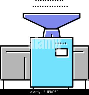 winnowing machine line icon vector illustration Stock Vector Image ...